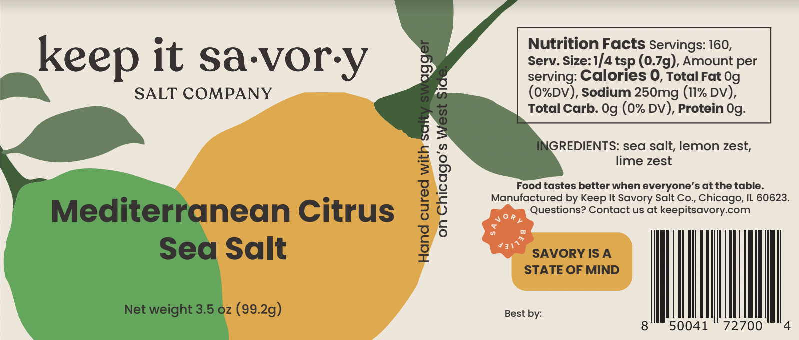 Mediterranean Citrus Sea Salt - Public Relations Media Kit - Press Hook