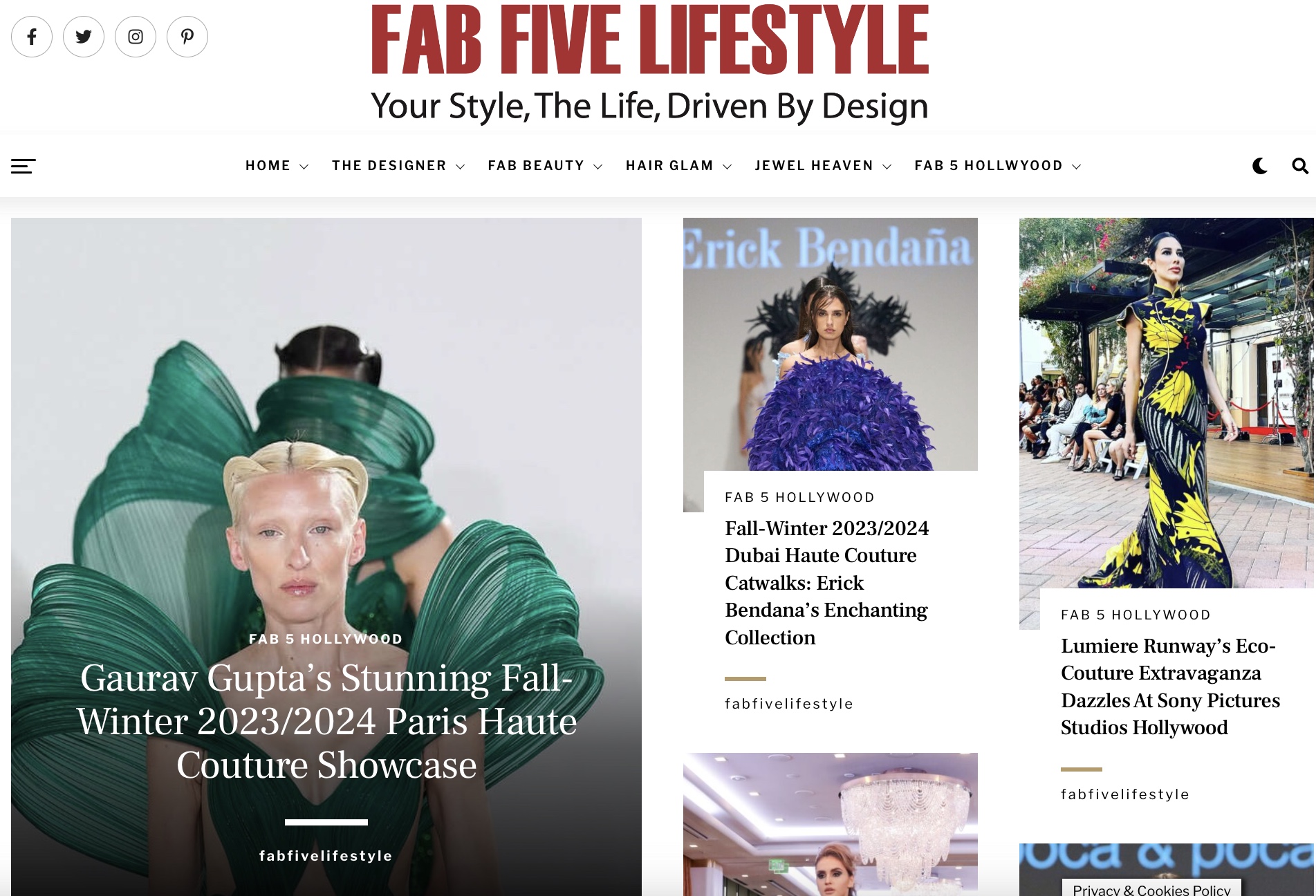 FAB FIVE LIFESTYLE Magazine - Profile - Press Hook